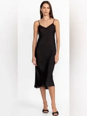 Johnny Was | Dresses | Johnny Was Midi Length Silk Slip In Black New ...